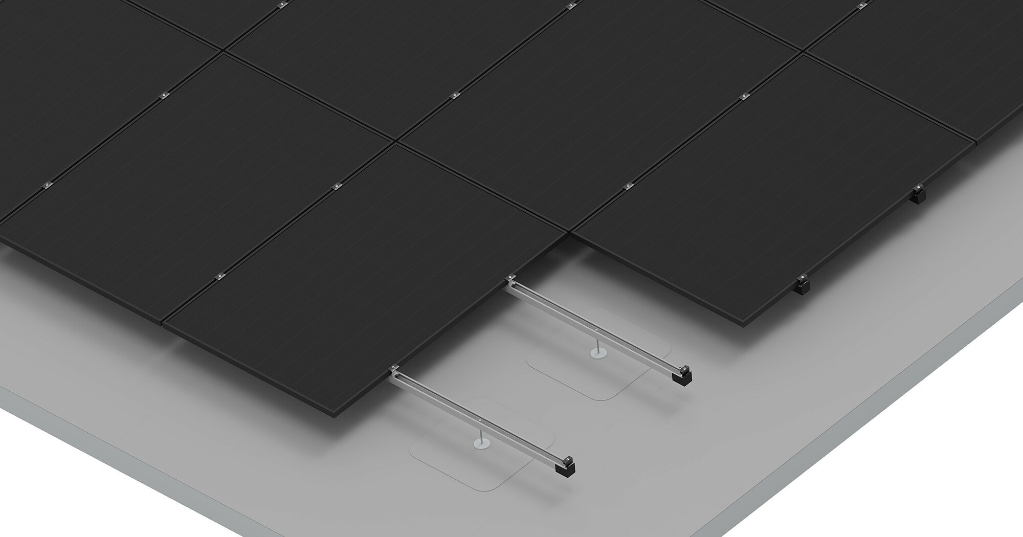 Système de montage photovoltaïque avec ancrages sur toits inclinés ...